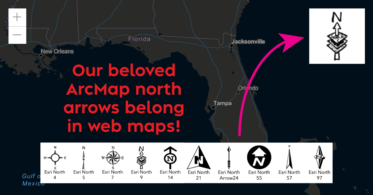 ArcMap 9.3 north arrows, the web, and you: A love story.